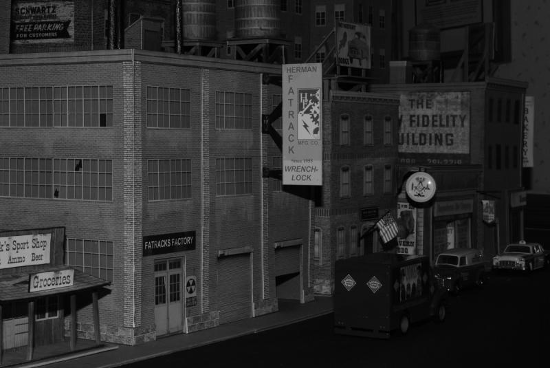 O-Scale Downtown Scene by Jack Giordano