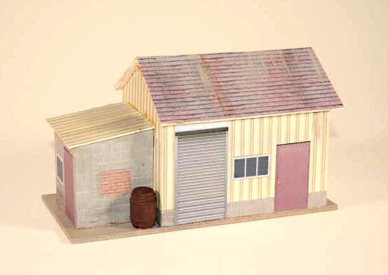 O-Scale Shed Built with Model Builder